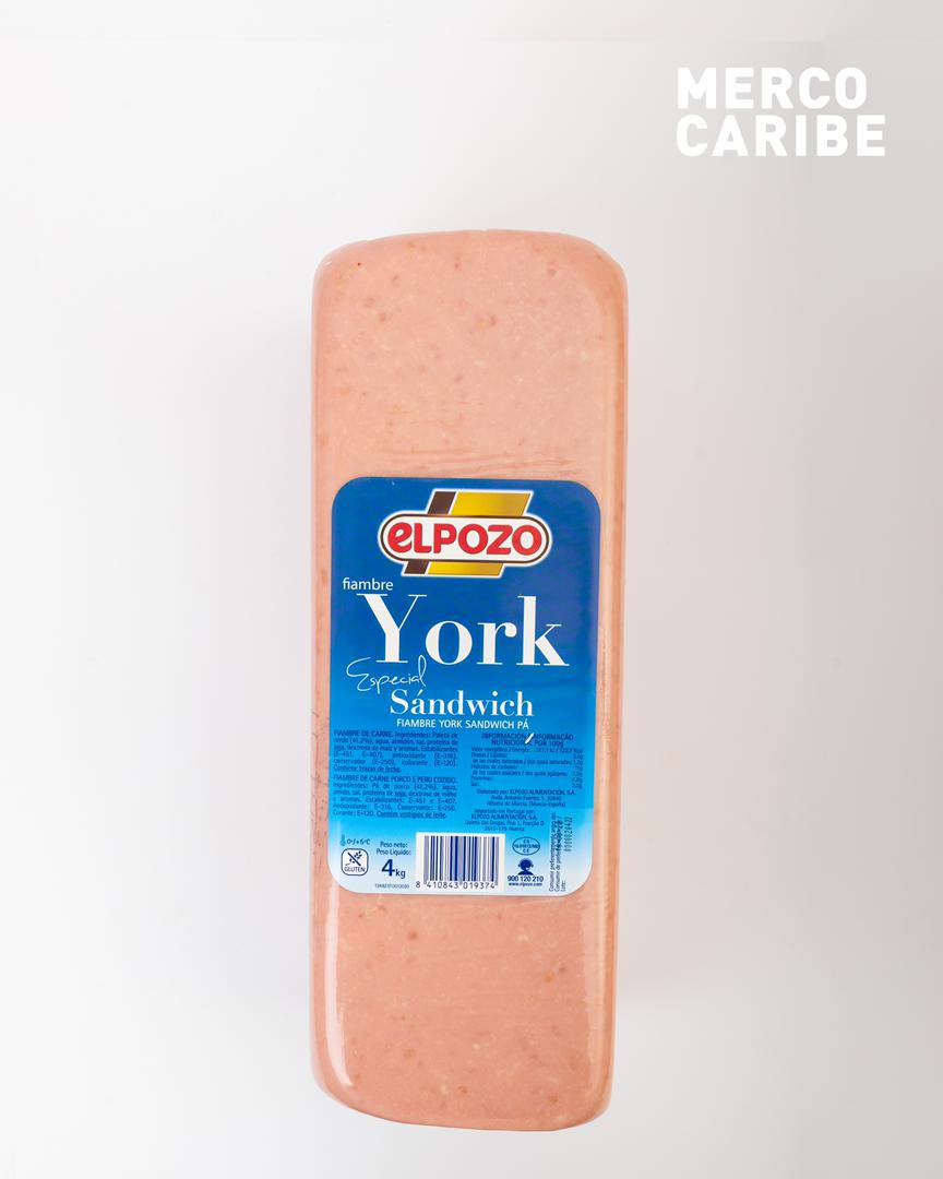 Jamon York Sandwich (El Pozo) pieza de 4 Kg