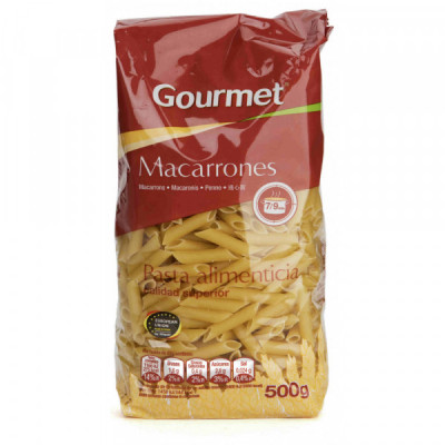 Pasta Macarron (Gourmet) paquete de 500 g