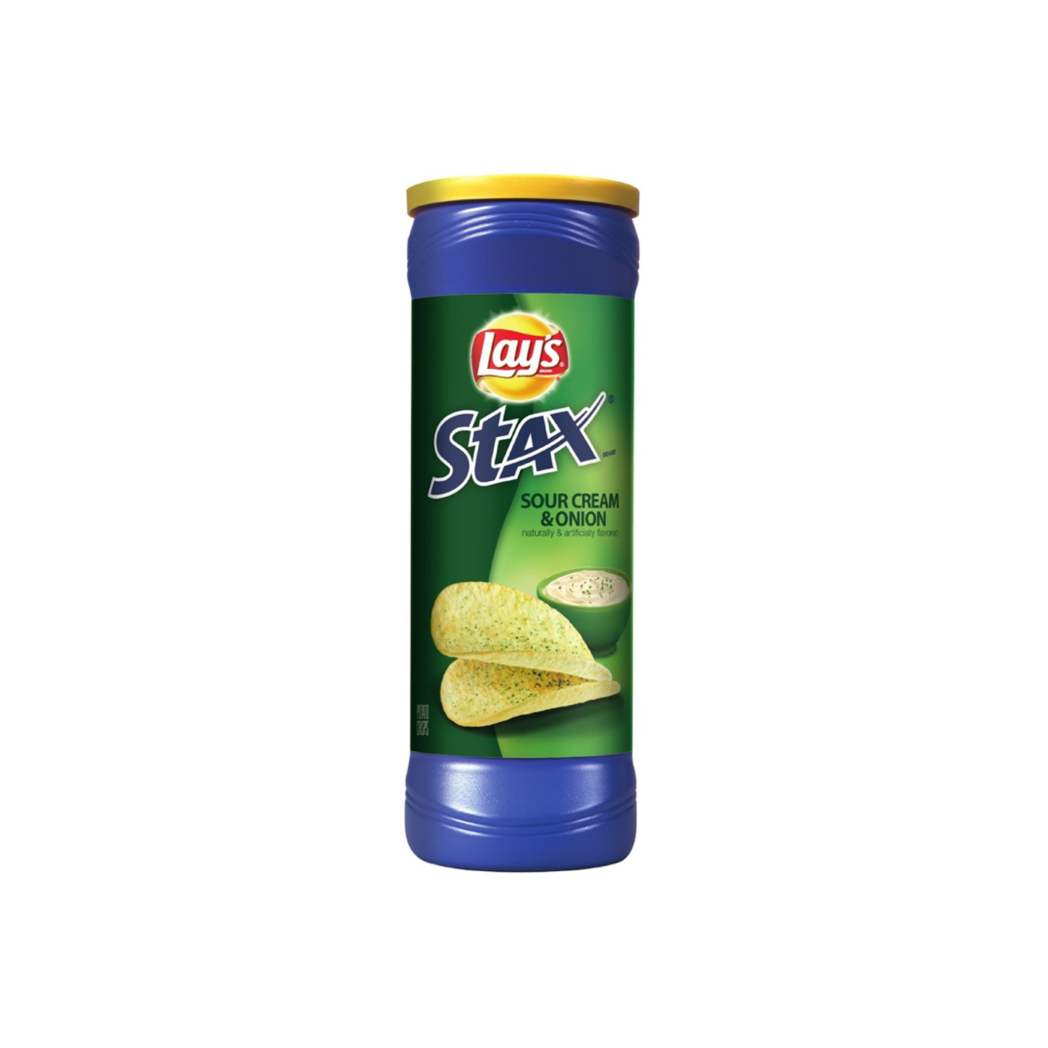 LAYS STAX Papas Fritas de Crema Acida y Cebolla, 5.5 oz