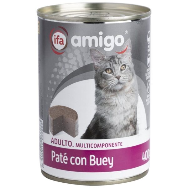 Alimento para Gato /Pate de Buey (Ifa Amigo) lata 400 g