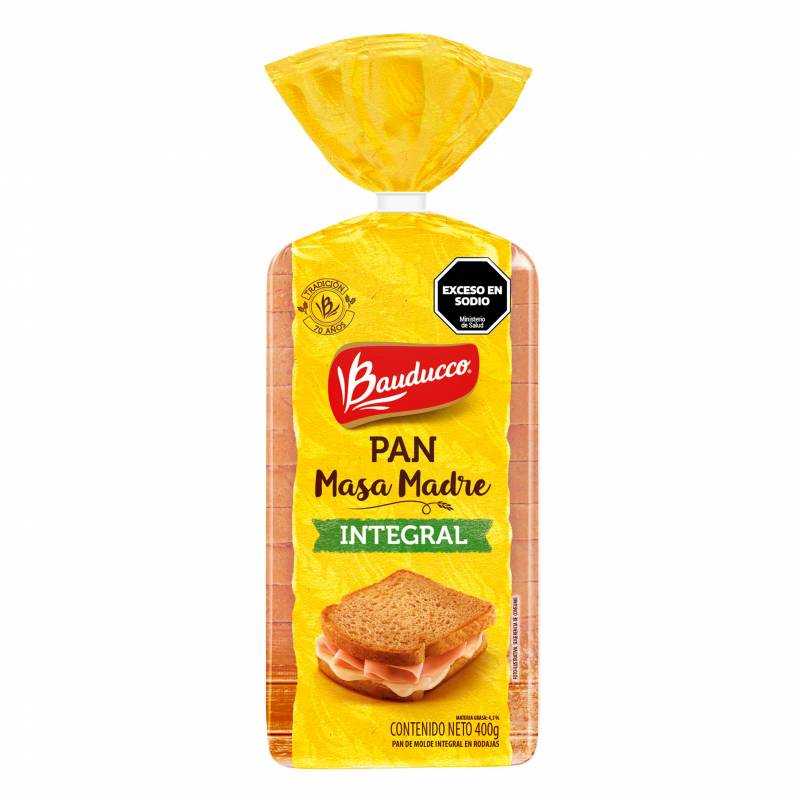 Pan de Molde Masa Madre Integral Bauducco x 400 g